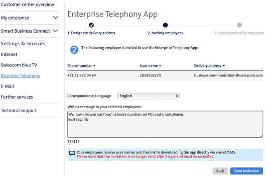 Enterprise Telephony set up & use – Help | Swisscom