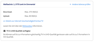 Glasfaseranschluss:Verfügbarkeit, OTO ID Check − Hilfe | Swisscom